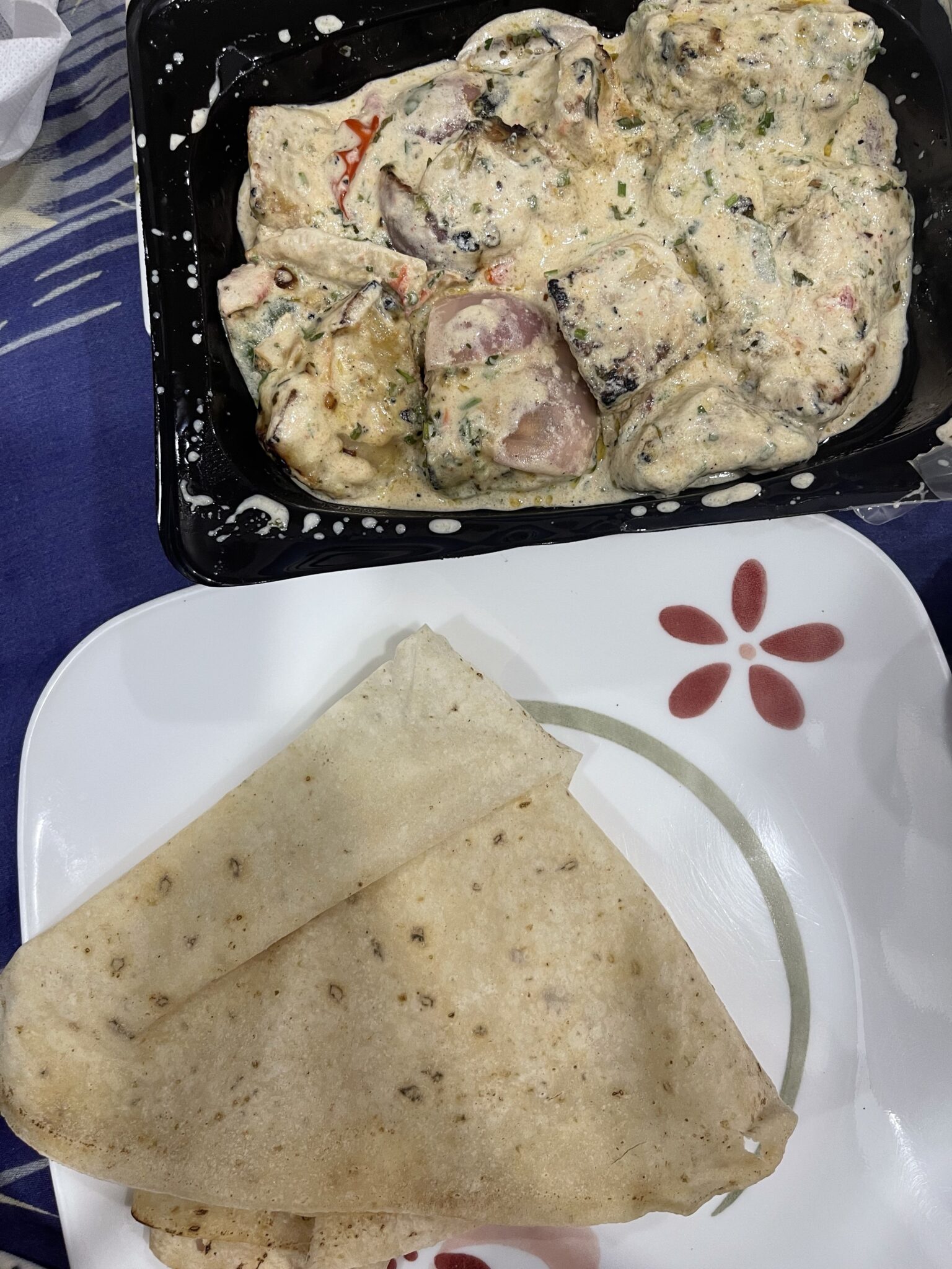 Today’s dinner- Afghani Chaap with Roomali Roti — DUGGU